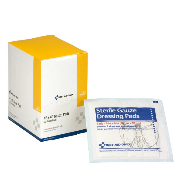 4" x 4" Sterile Gauze Pads – 50 Count – Jefferson Medical