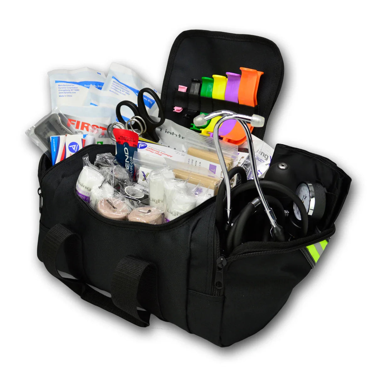 Compact First Responder Stocked Trauma Bag w Fill Kit B – Jefferson Medical