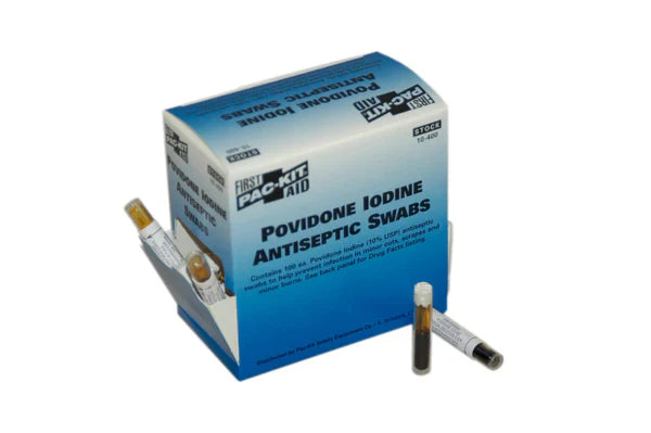 Povidone Iodine Antiseptic Swabs – 100 Count – Jefferson Medical